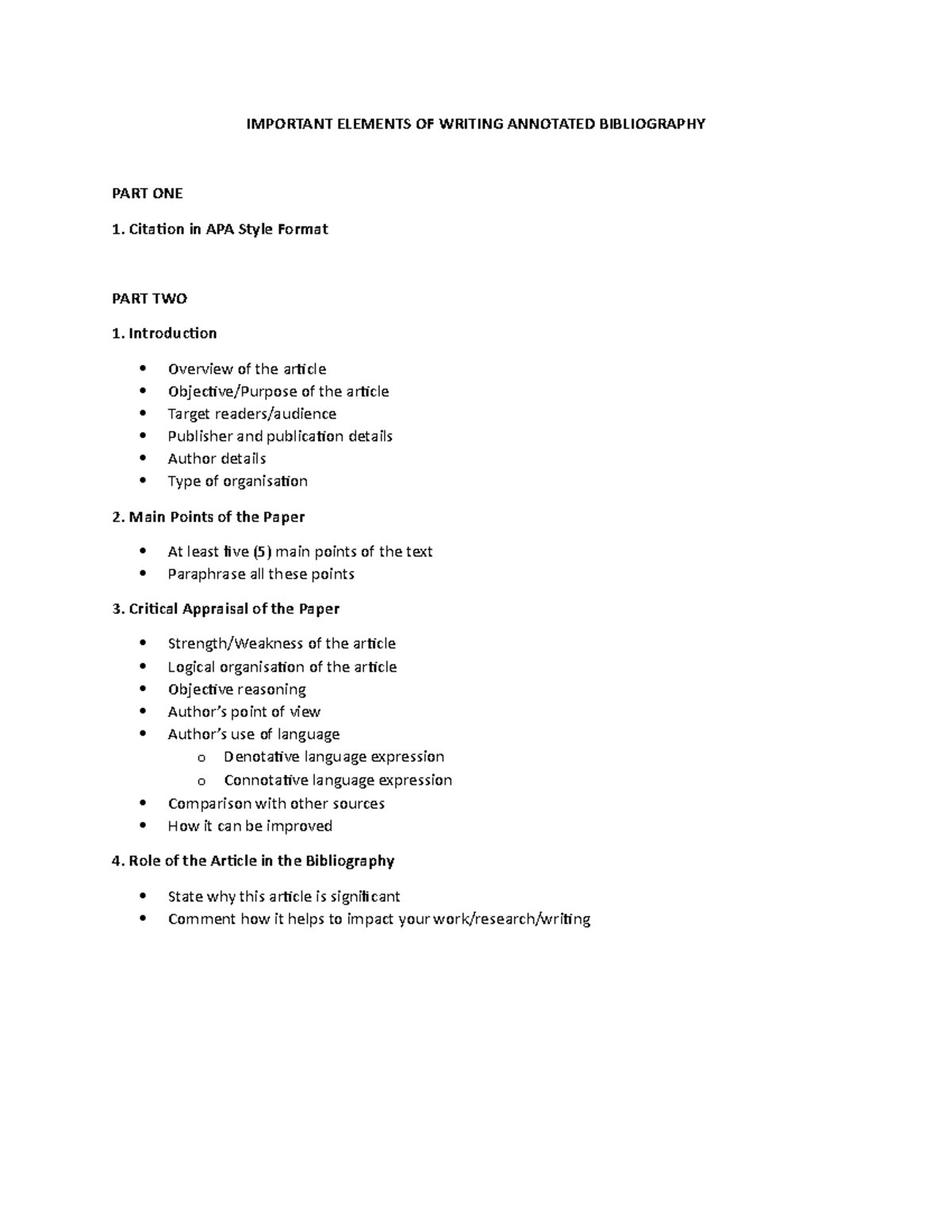 Elements Annotated Lecture Notes 1 2 Important Elements Of Writing