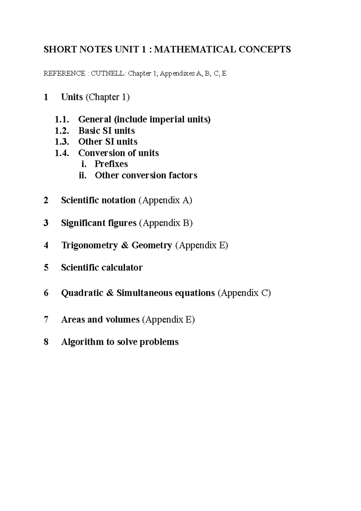 Short Notes Unit 11 - Mr A.Sebole lecture from the Tshwane University ...