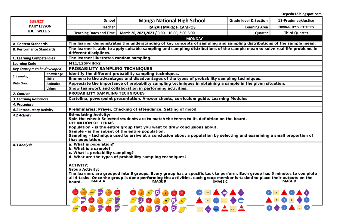 Monday week 5 - lblblb - DepedK12.blogspot SUBJECT DAILY LESSON LOG ...