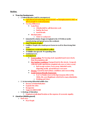 Exam 1 - Lecture Notes - History 202 Lecture Notes, Pt 1 The ...