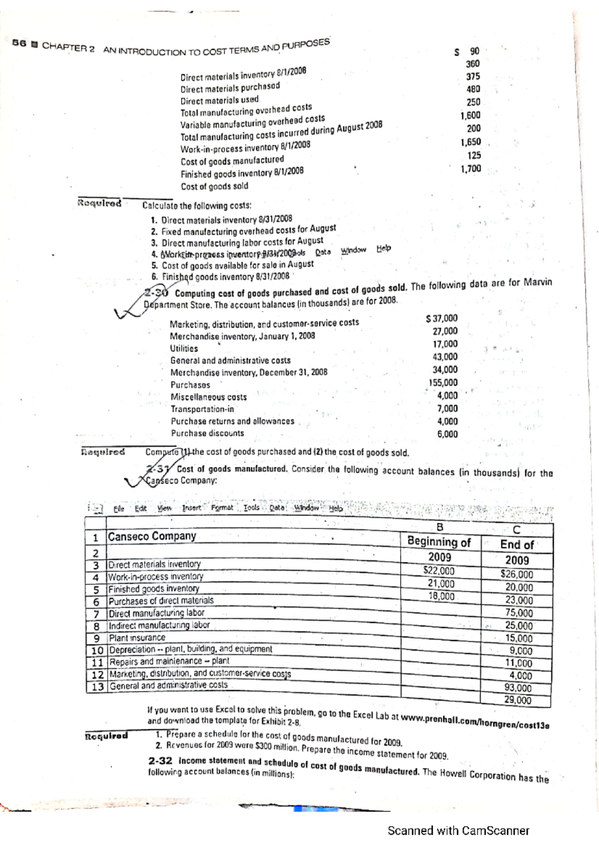 Cost Sheet - class note - Accounting & Information System - Studocu