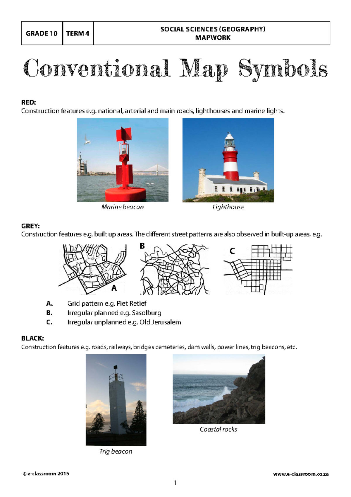 Grd10-geo-mapwork - Notes for mapwork - ©e-classroom 2015 e-classroom ...