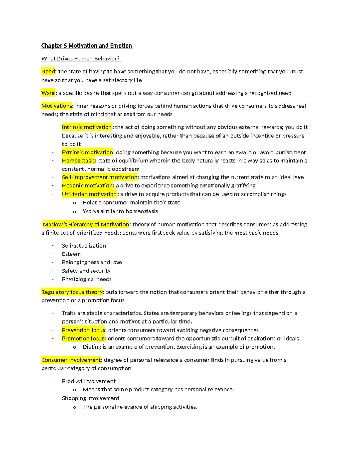 Chapter 5 Motivation and Emotion - Chapter 5 Motivation and Emotion ...