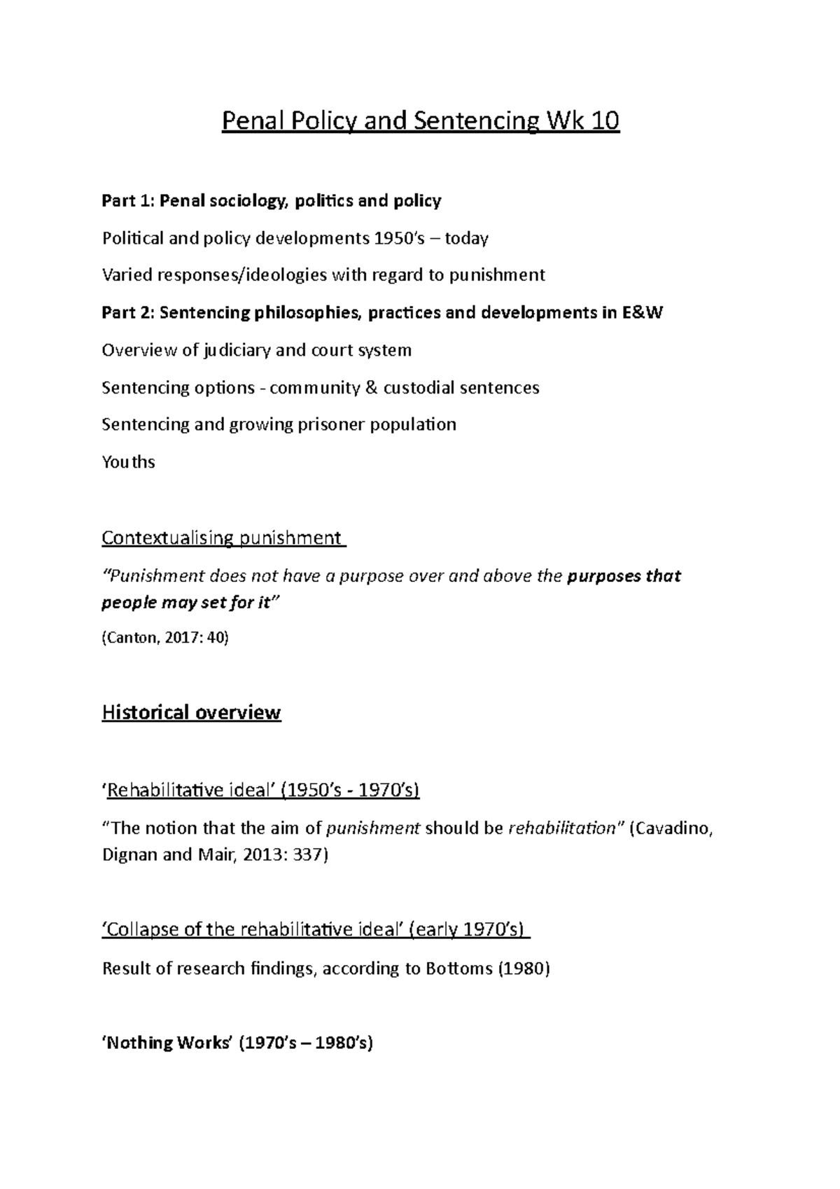 Penal Policy and Sentencing Wk 10 - Offences triable either way 3 ...