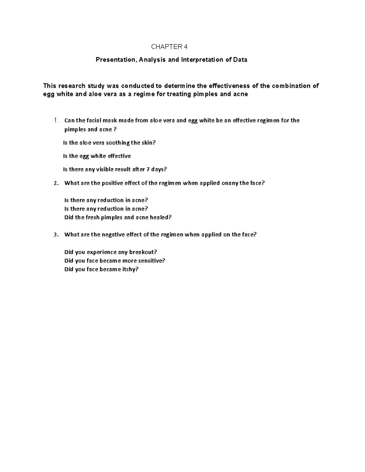 Practical - Research Paper - CHAPTER 4 Presentation, Analysis and ...