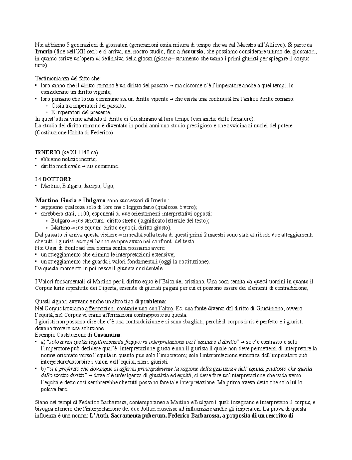 12° lezione di Medievale la glossa e la scuola dei glossatori - Noi ...