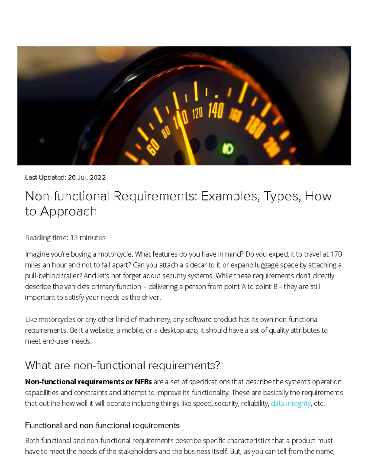 Functional and Non-functional Requirements Specification and Types ...