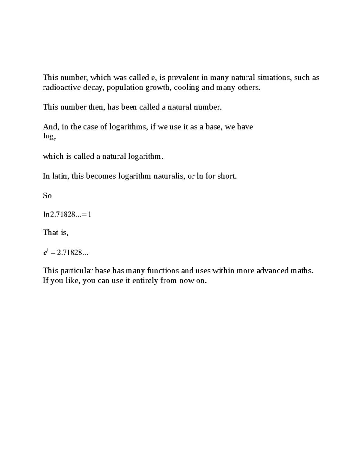 The Math Hack Book - This number, which was called e, is prevalent in ...