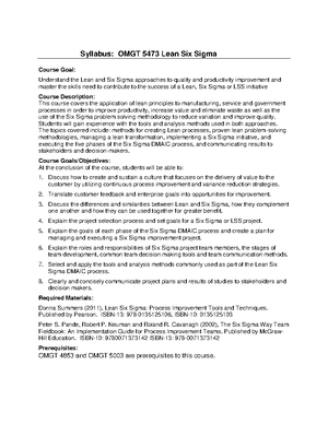 LSS memo example - LSS Week 1 Individual Assignment 1 – Example of an ...