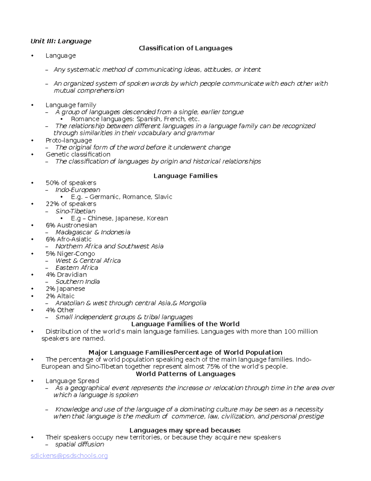 Unit3a-Lecture Notes - Unit III: Language Classiication of Languages ...