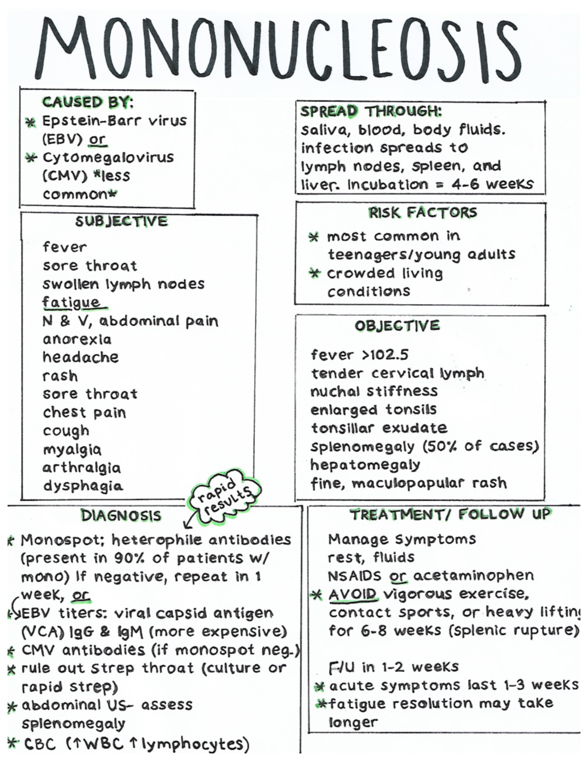 Mononucleosis - Mono notes - NU 102 - Studocu