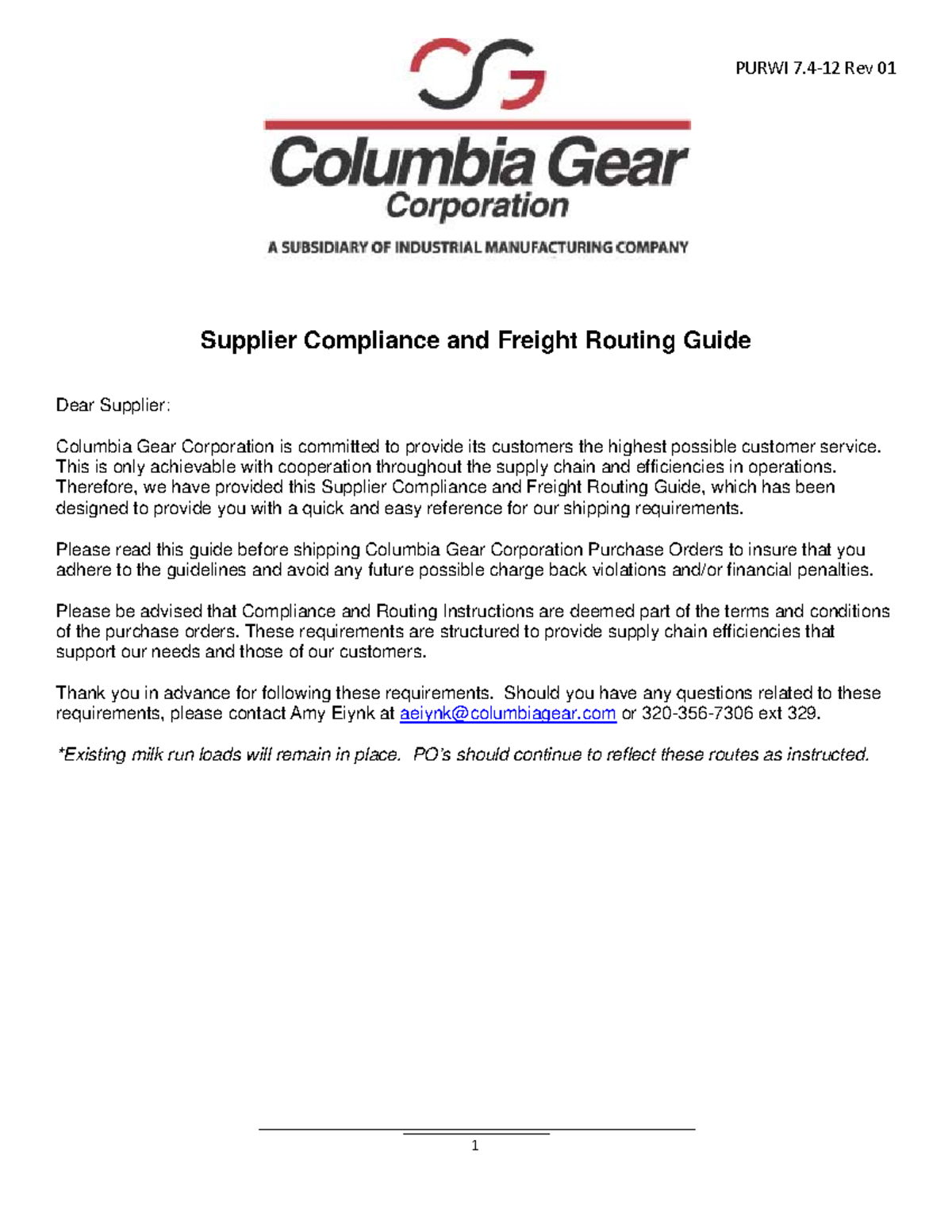 Purwi-7 - About Routing guide - Supplier Compliance and Freight Routing ...