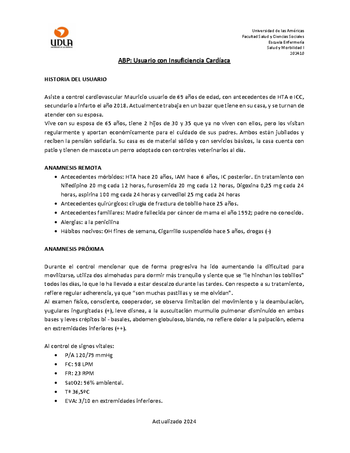ABP Usuario con Insuficiencia Cardíaca - Universidad de las Américas ...
