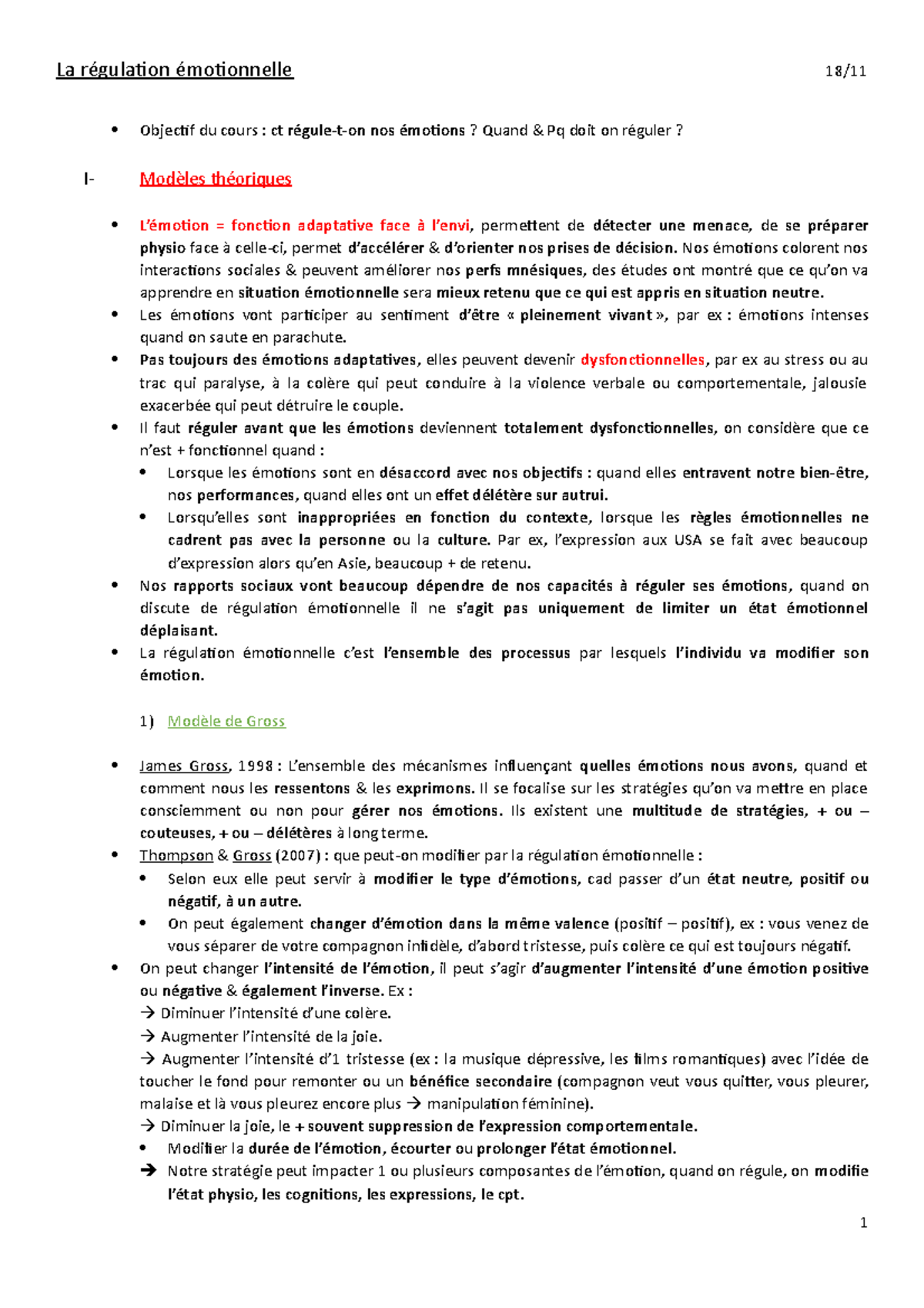 4. La régulation émotionnelle - La régulation émotionnelle 18/ Objectif ...