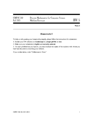 HW3 soln - homework 3 solution - CMPSC 360 Discrete Mathematics for ...