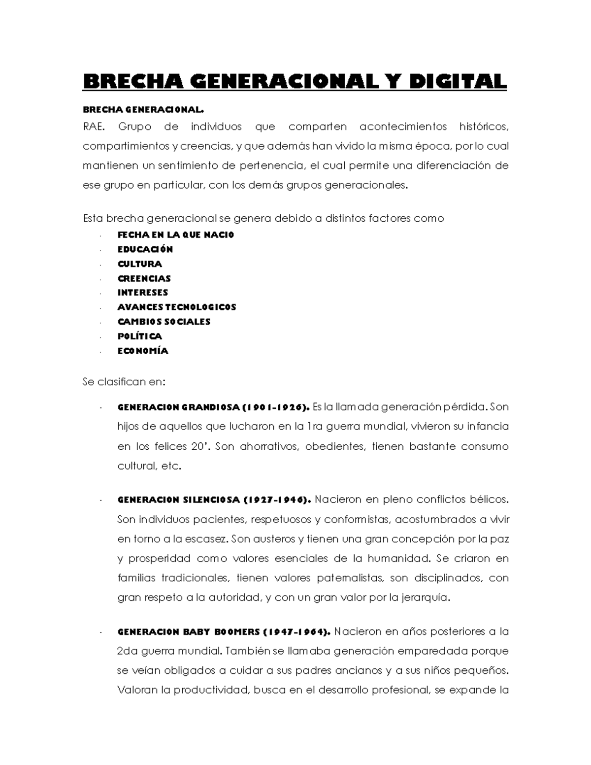 Brecha Generacional PDF - BRECHA GENERACIONAL Y DIGITAL BRECHA ...