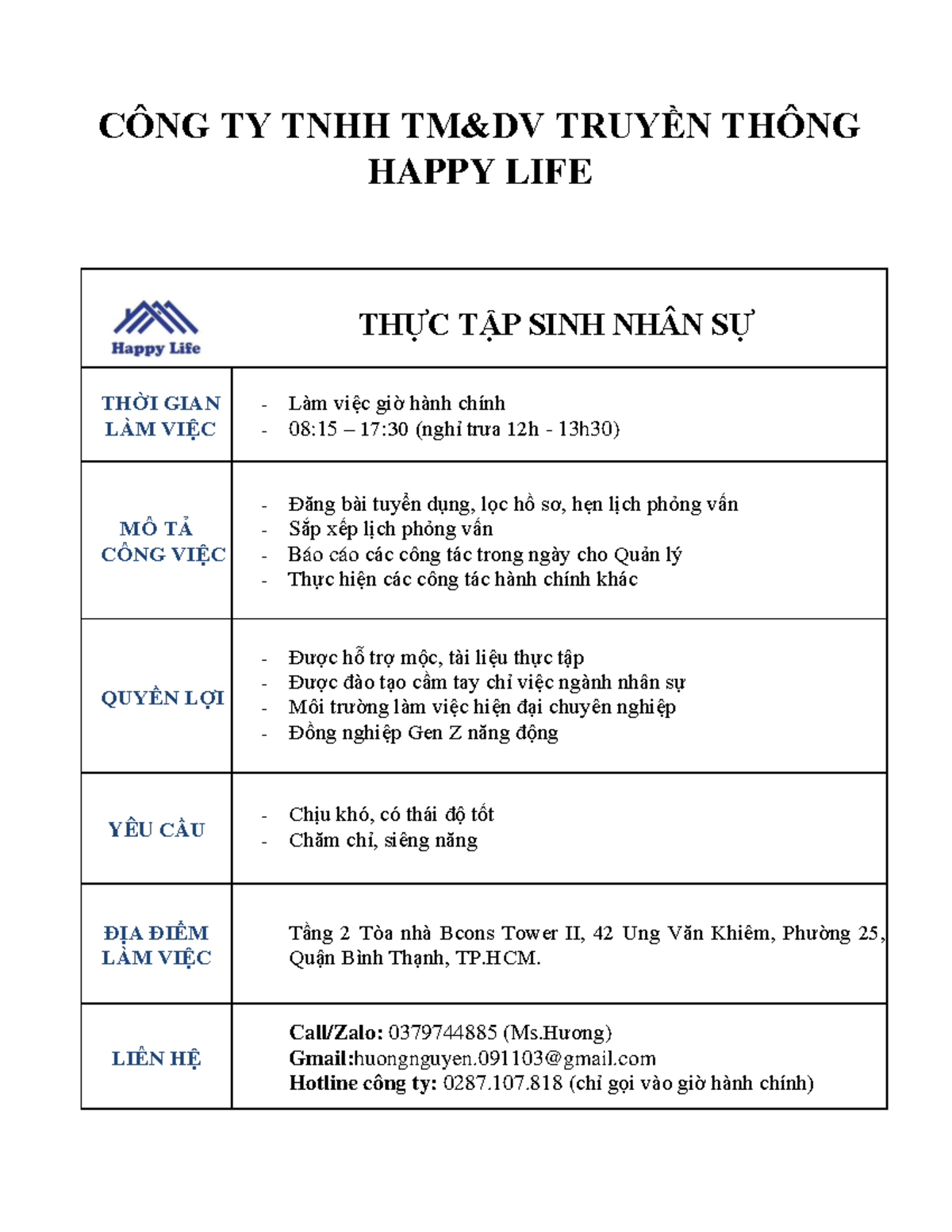 JD Thực-tập-sinh-Nhân-Sự - CÔNG TY TNHH TM&DV TRUYỀN THÔNG HAPPY LIFE ...