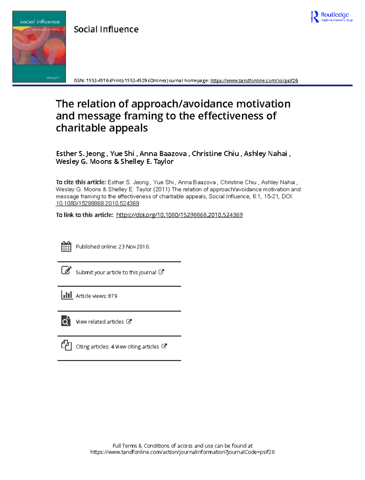 The relation of approach or avoidance motivation and message framing to ...