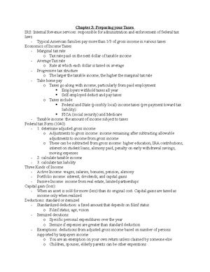 Chapter 14 - Lecture Notes from video lecture, powerpoints and handouts ...