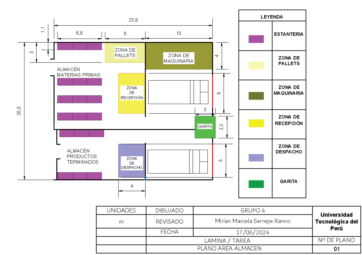 Plano DE Almacen CON Leyenda - ALMACÉN MATERIAS PRIMAS ALMACÉN ...