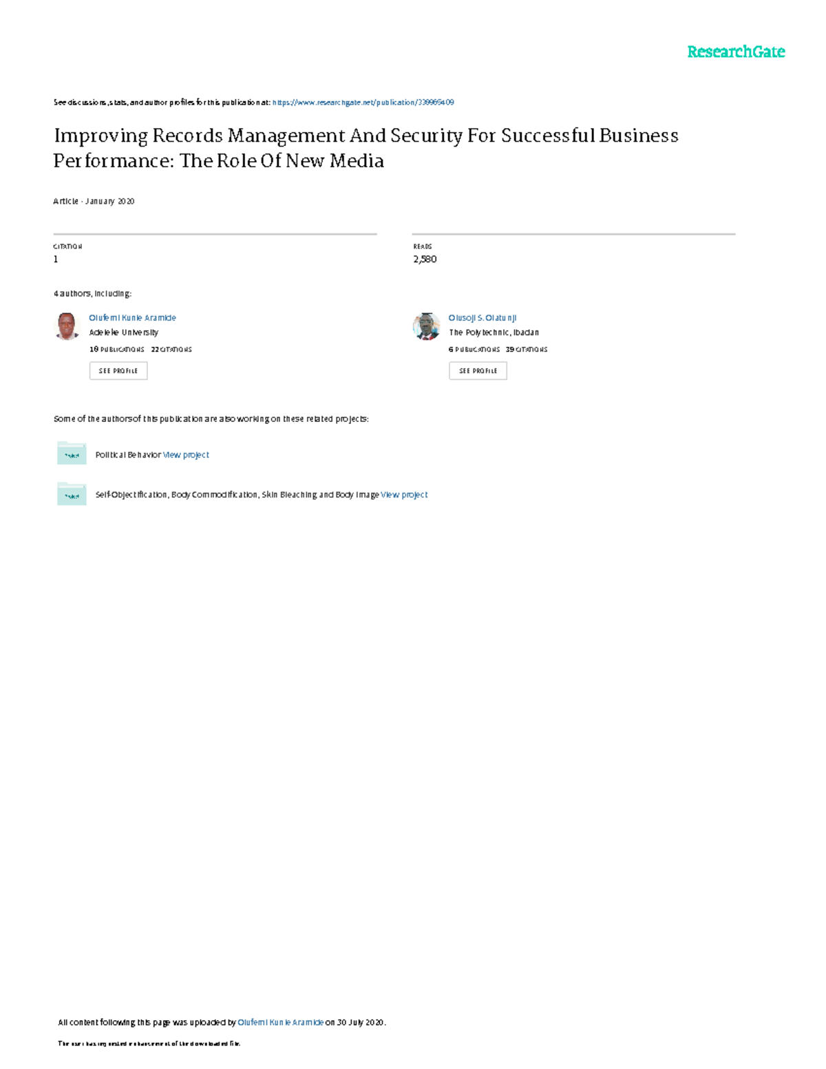 Artikel SATU IMR - NOTES - See discussions, stats, and author profiles ...