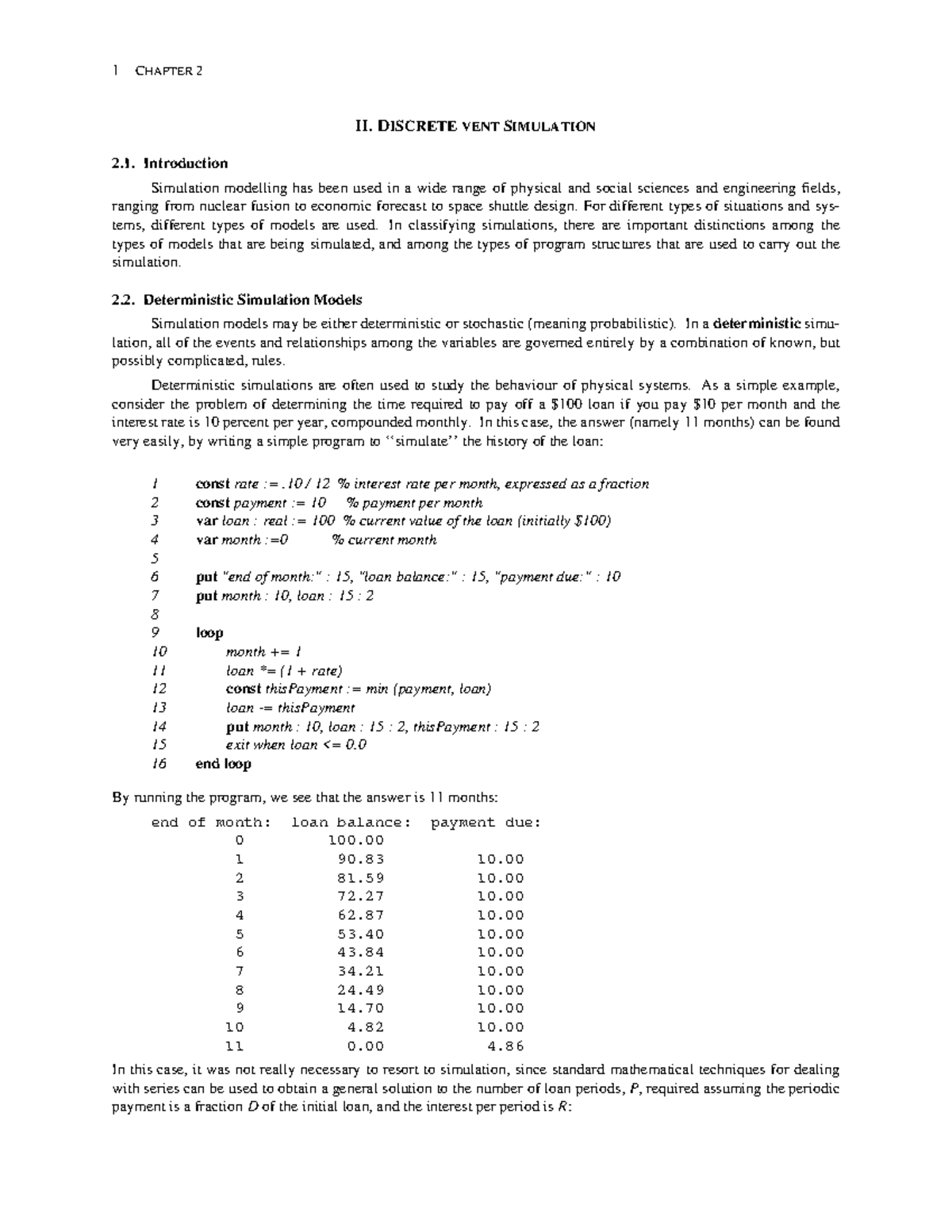 Simulation notes - 1 CHAPTER 2 II. DISCRETE VENT SIMULATION 2 ...