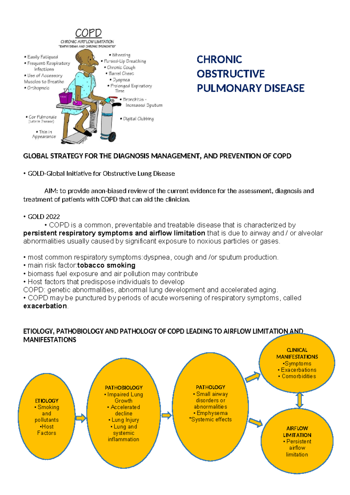 COPD GOLD - chronic obstructive respiratory disease - GLOBAL STRATEGY ...