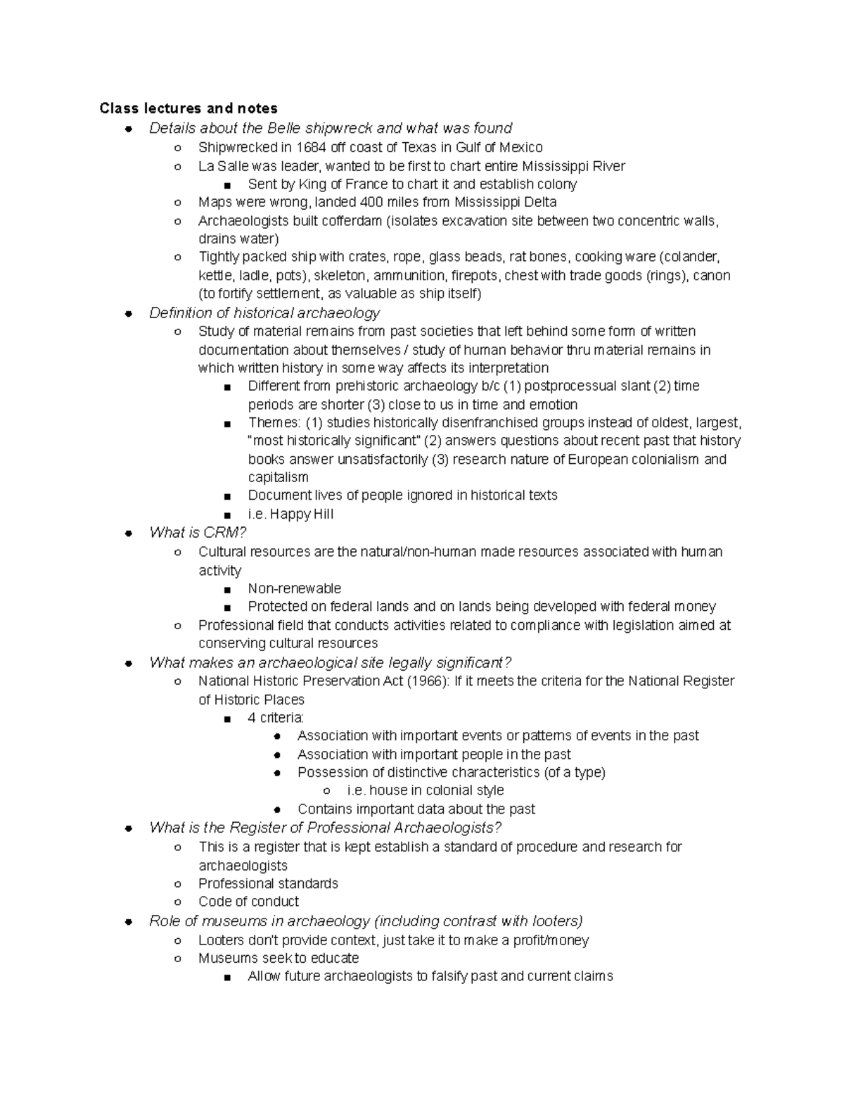 Ant 112 Final Review - Summary Introduction To Archaeology - Class ...