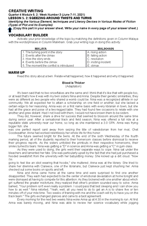 Creative-Writing.pdf - 3 - Writing a Short Poem Applying the Various ...