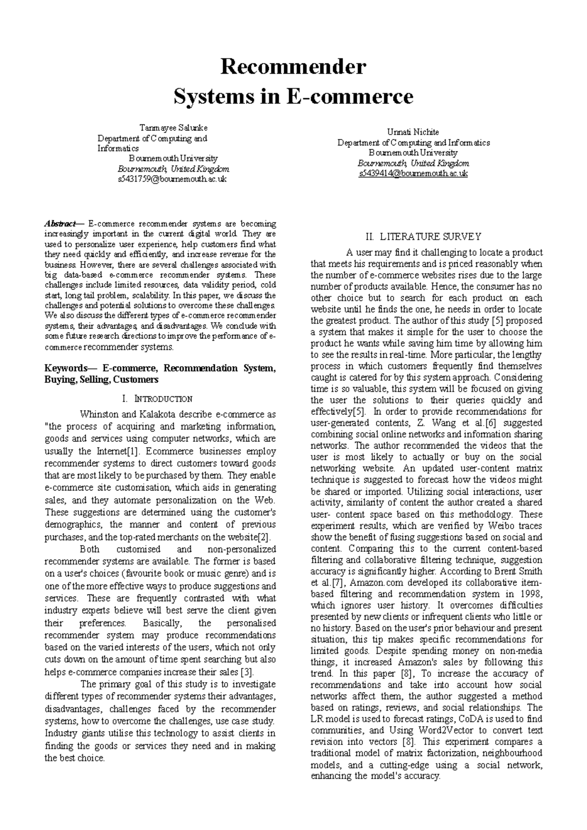 Recommender systems in e-commerce - Recommender Systems in E-commerce ...