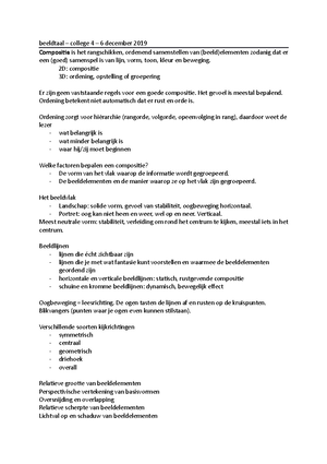 Beeldtaal - Samenvatting - Hoofdstuk 1 Beeldtaal houdt de integratie in ...