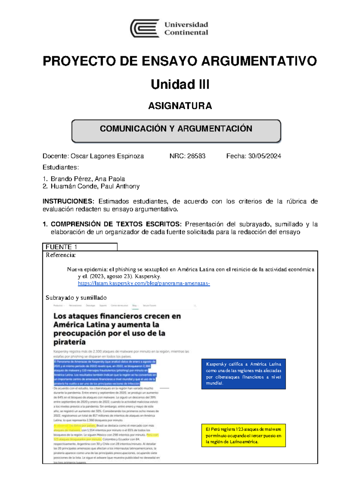 Ensayo Corregido - PROYECTO DE ENSAYO ARGUMENTATIVO Unidad III ...