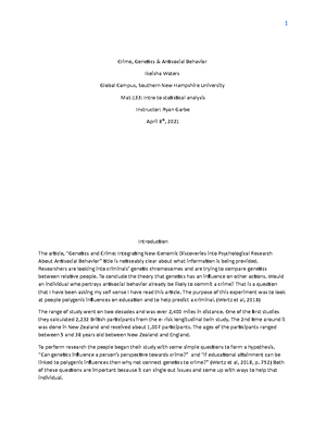 MAT-133 2-3 Milestone One Introduction - 1 2-3 Milestone One ...