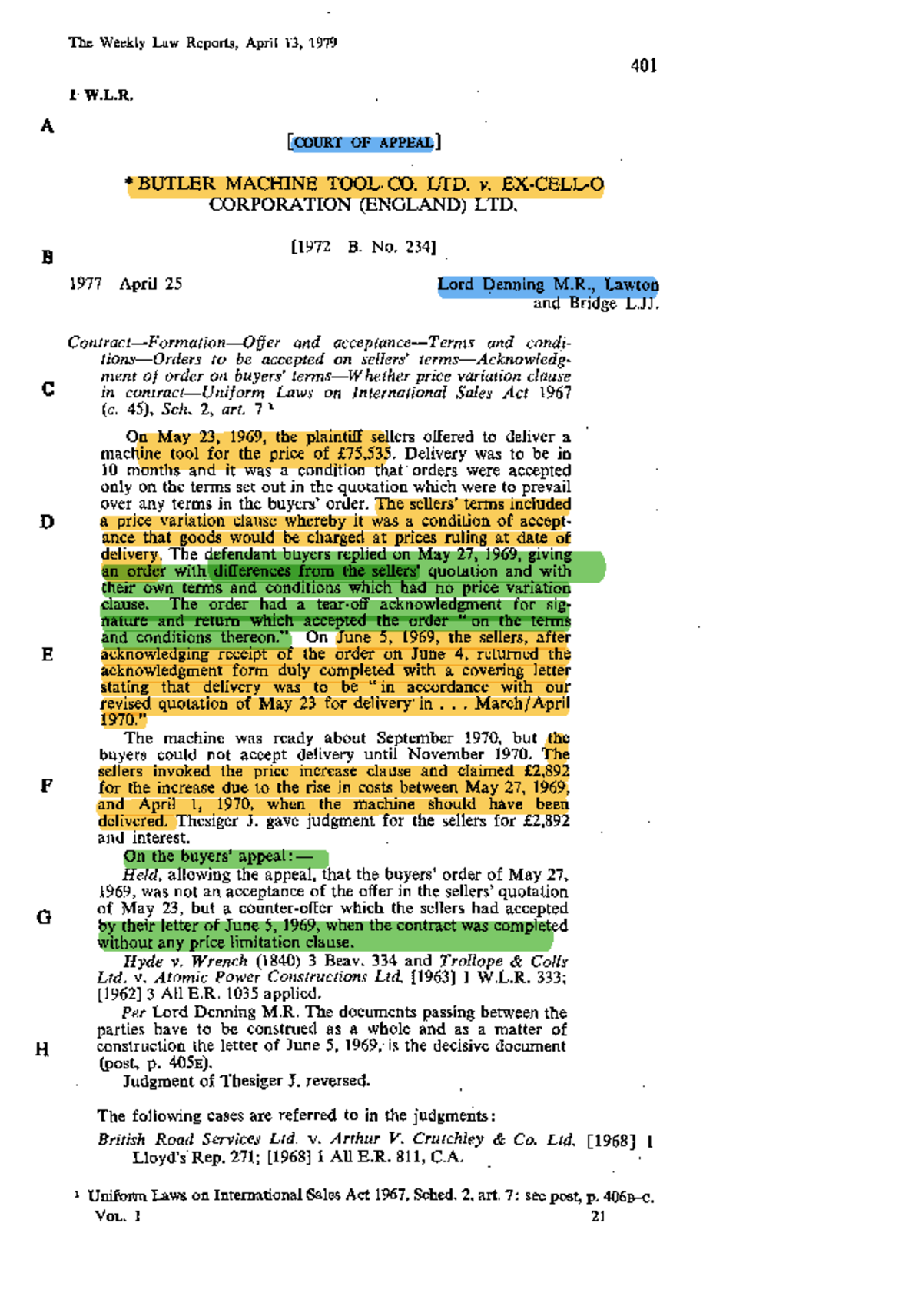 Butler Machine TOOL CO. LTD. v. EX-CELL-O Corporation ( England) LTD ...