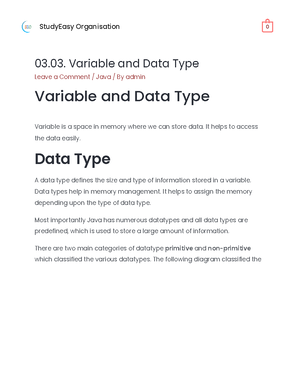 Understanding Variables in Java - 03. Understanding Variables in Java 5 Comments / Java / By ...