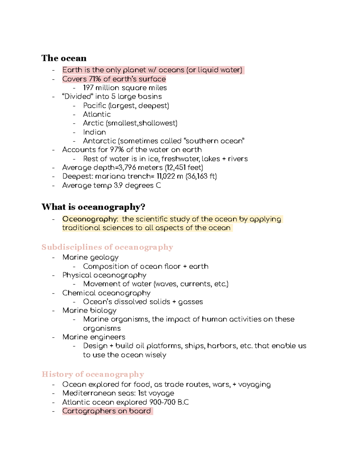 Intro to oceanography - The ocean Earth is the only planet w/ oceans ...