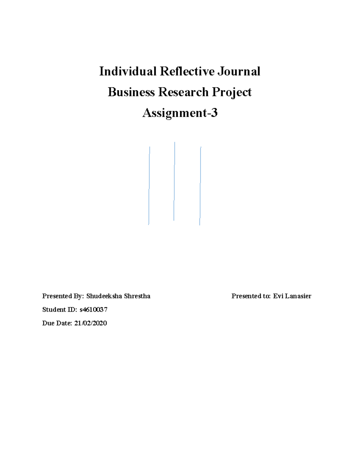 Individual Reflective Journal - Individual Reflective Journal Business ...