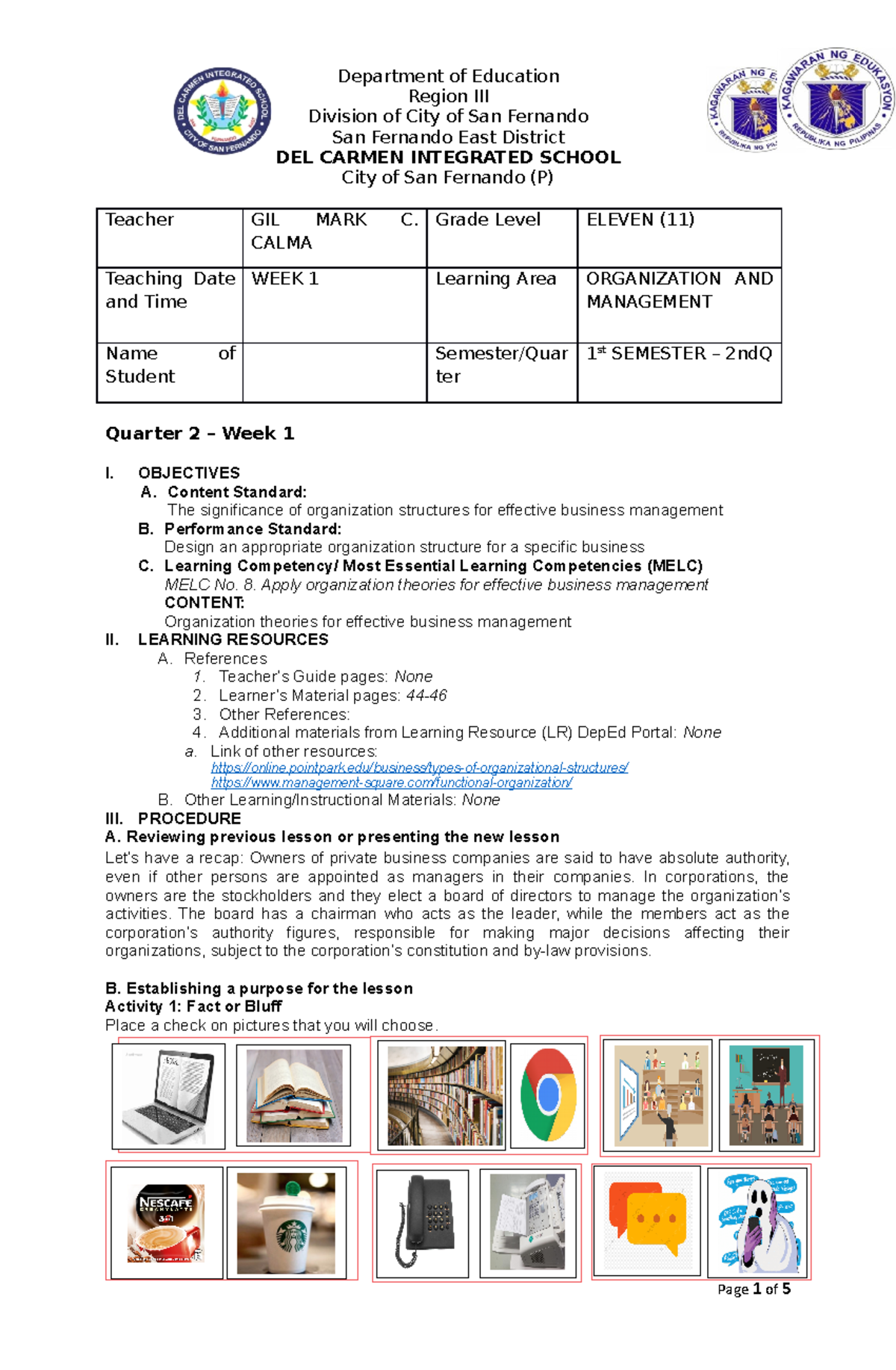 Edited Orgman 2ND WEEK1 - Department of Education Region III Division ...
