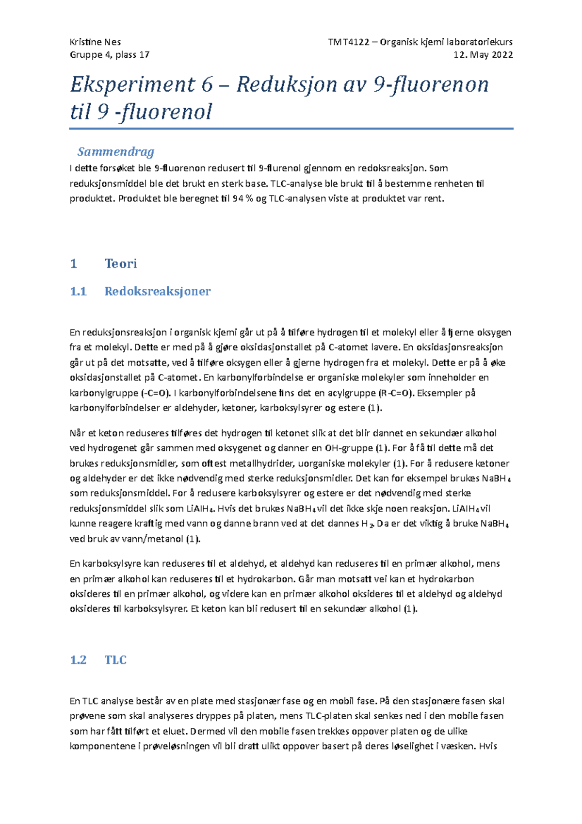 Nes Ekesperiment 6 word - Gruppe 4, plass 17 12. May 2022 Eksperiment 6 ...