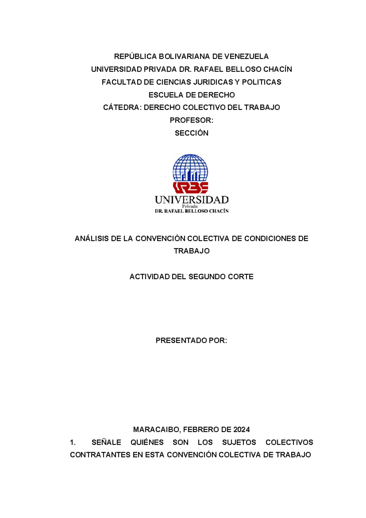 Colectivo - REPÚBLICA BOLIVARIANA DE VENEZUELA UNIVERSIDAD PRIVADA DR ... Colectivo - REPÚBLICA BOLIVARIANA DE VENEZUELA UNIVERSIDAD PRIVADA DR ...