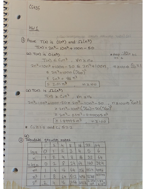 Cs435-h1 - These are the Questions. - CS 435, Online Homework 1 Dr. David Nassimi Algorithms ...