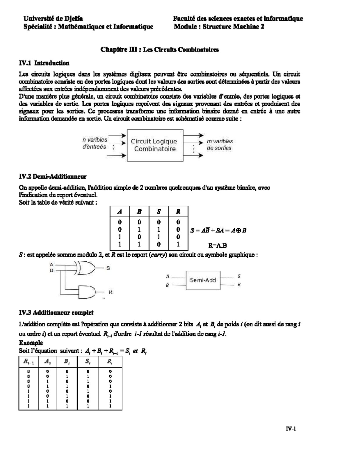 Chapitre 3 Structure Machine 2 - Biophysics - Studocu