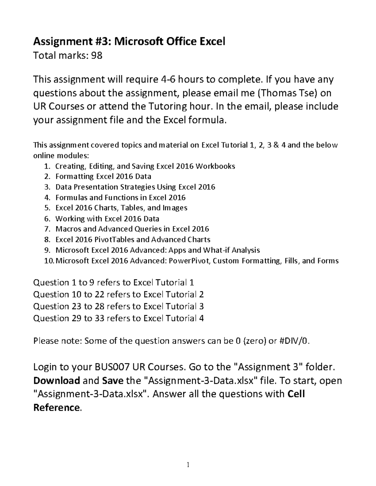 Assignment-3-Question - GBUS 845AK - UR - Studocu