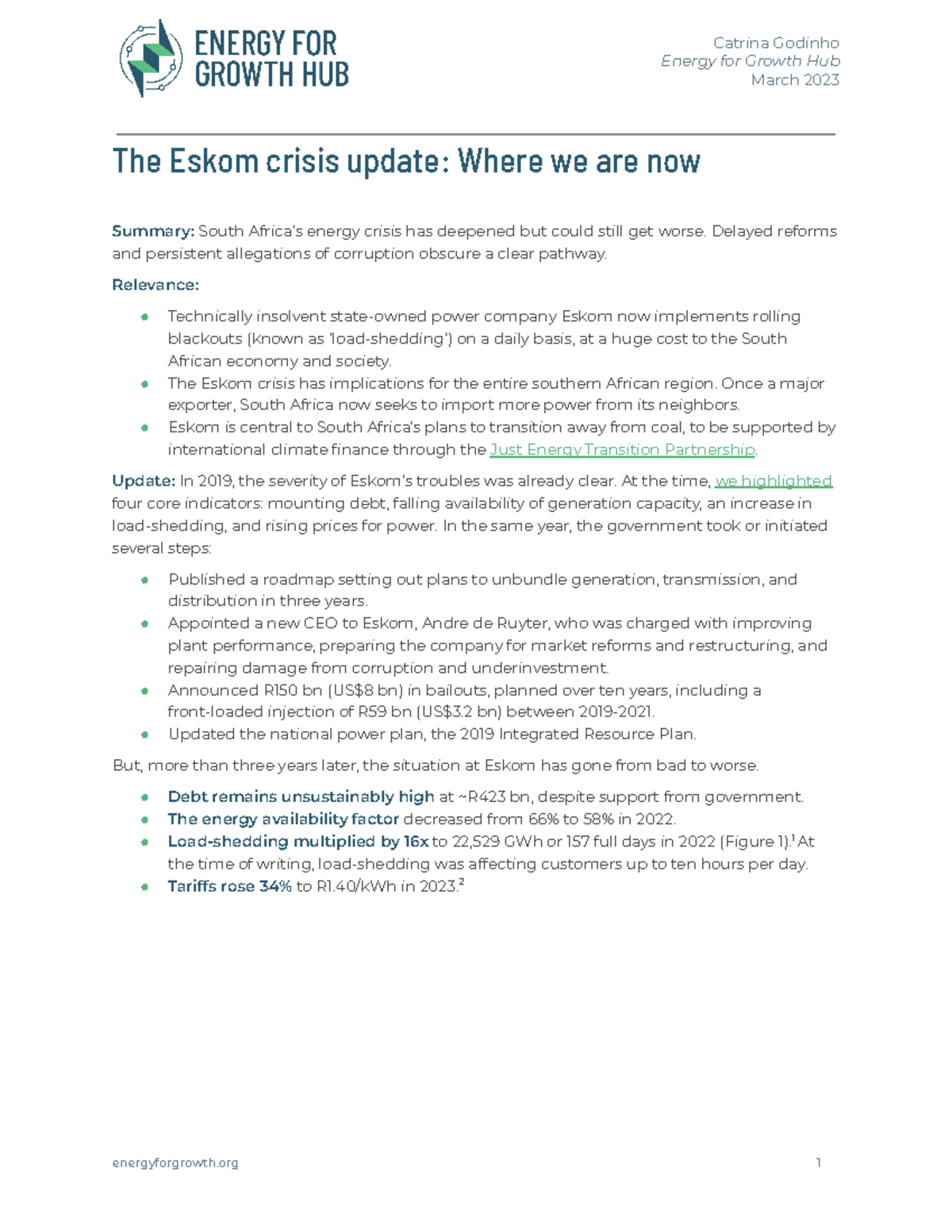 The-Eskom-crisis-update -Where-we-are-now-2-2 - Catrina Godinho Energy for Growth Hub March 2023 ...