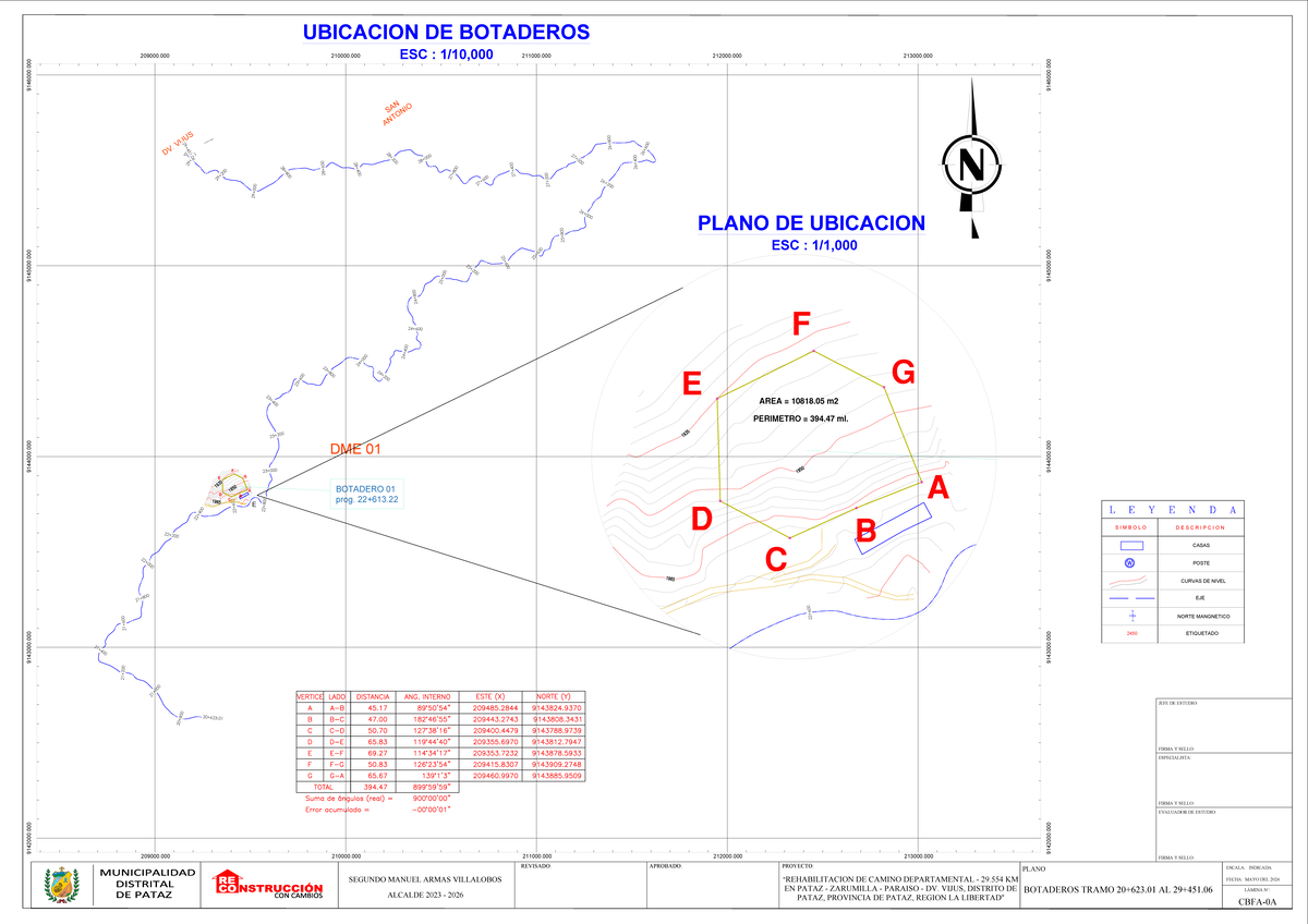 1.1. Plano DE Ubicacion DE Botadero - Lamina - ####### DV. VIJUS SAN ...