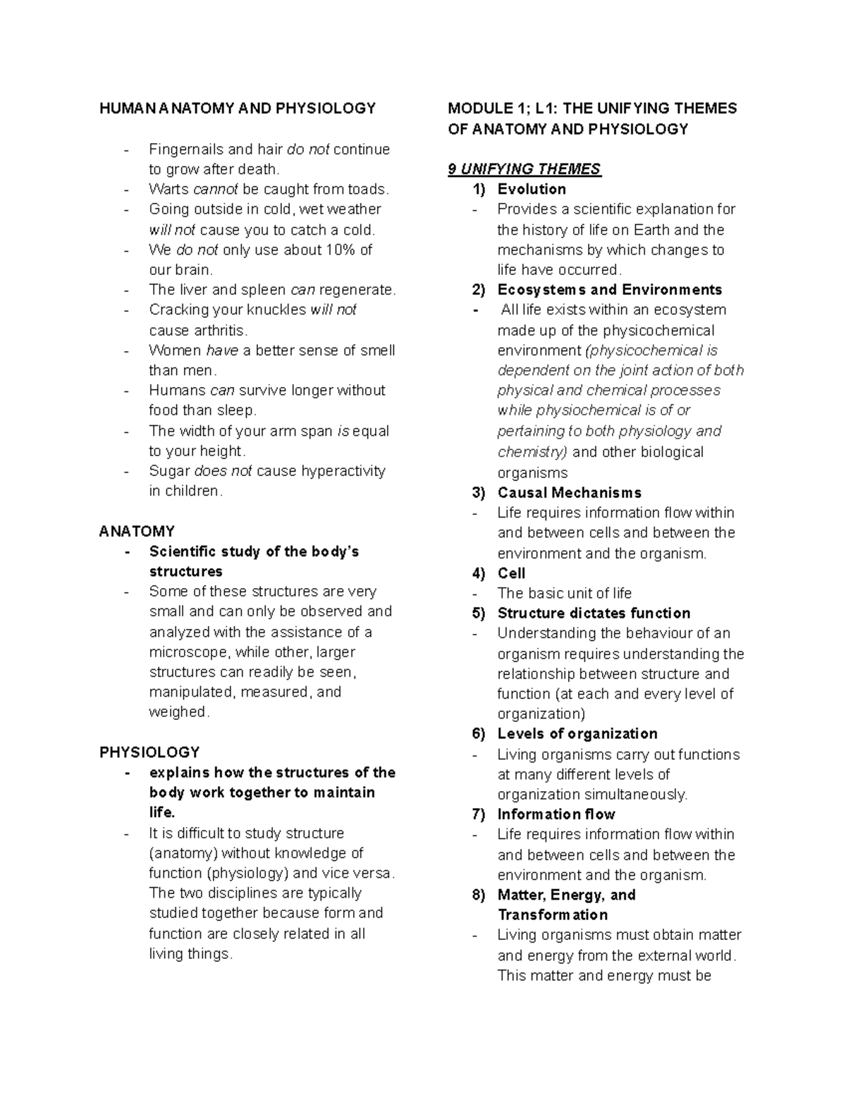 Anaphy- Transes - Anatomy and Physiology - HUMAN ANATOMY AND PHYSIOLOGY ...