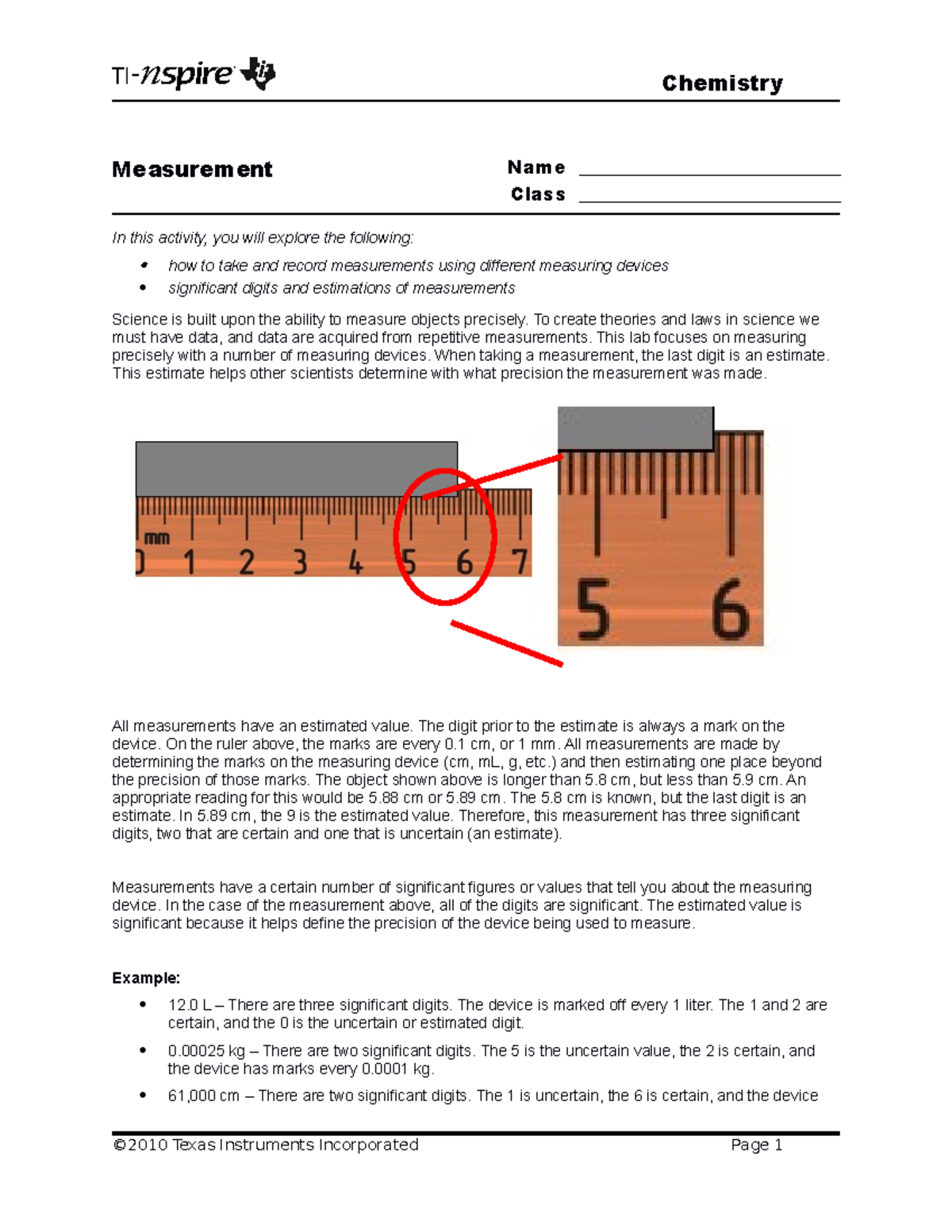 Measurement Practice Measurement Name