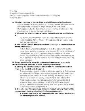 D180 Task 3 - PASSED - Applied research project - Ahja Aga Educational ...