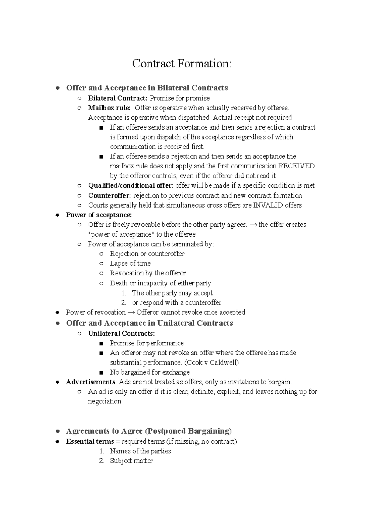Contracts VM - Morton - Contract Formation: Offer and Acceptance in ...