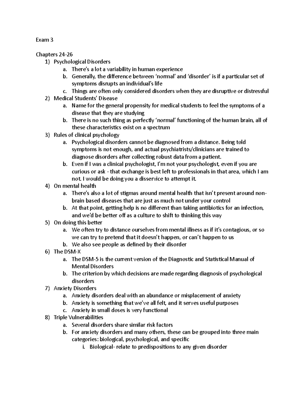 Exam 3 - Chapter 24-40 Notes from Discover Psychology 2.1a: A Brief ...